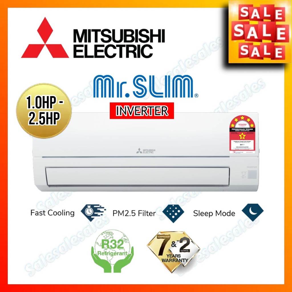 MITSUBISHI R32 5-STAR INVERTER 1HP / 1.5HP / 2HP / 2.5HP Air ...