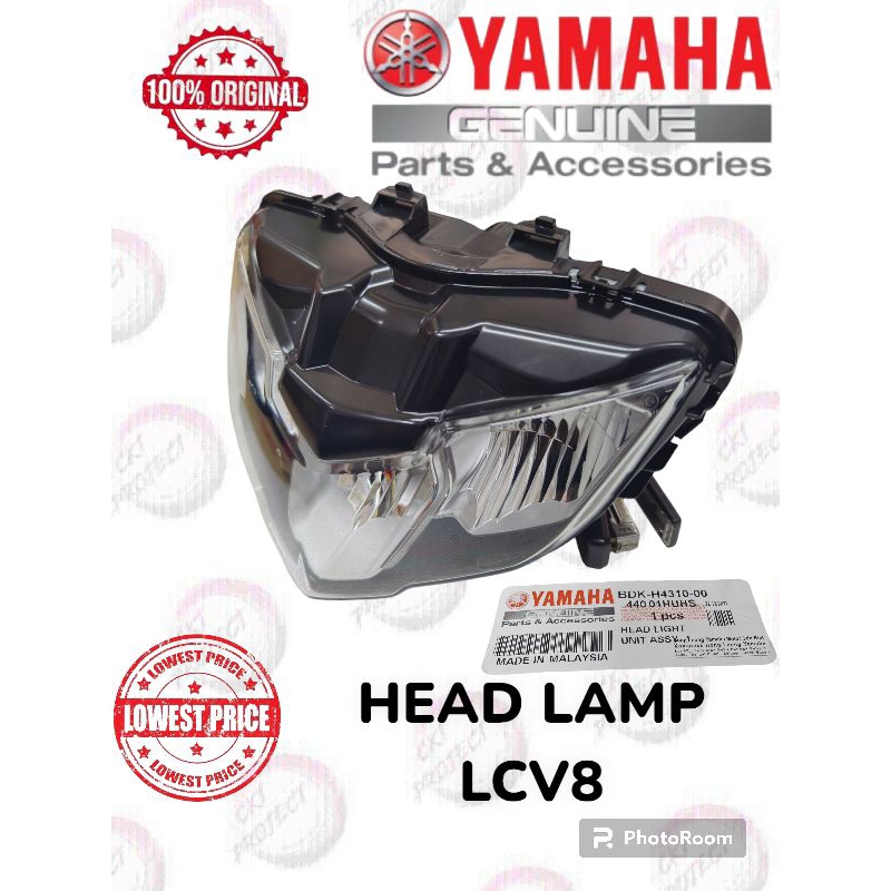 💯 ORIGINAL YAMAHA HEAD LIGHT UNIT ASSY / LAMPU DEPAN LCV8 BDK-H4310-00 | Shopee Malaysia