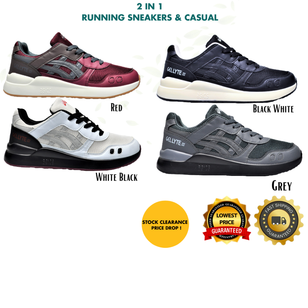 Clear Stock ! ASICS Gel Lyte Sports Sneakers Men Women Shoes Kasut ...