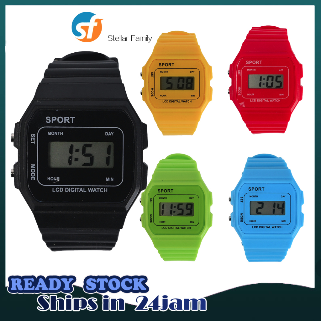 Jam Tangan Kanak kanak Digital Budak Lelaki Perempuan waterproof ...