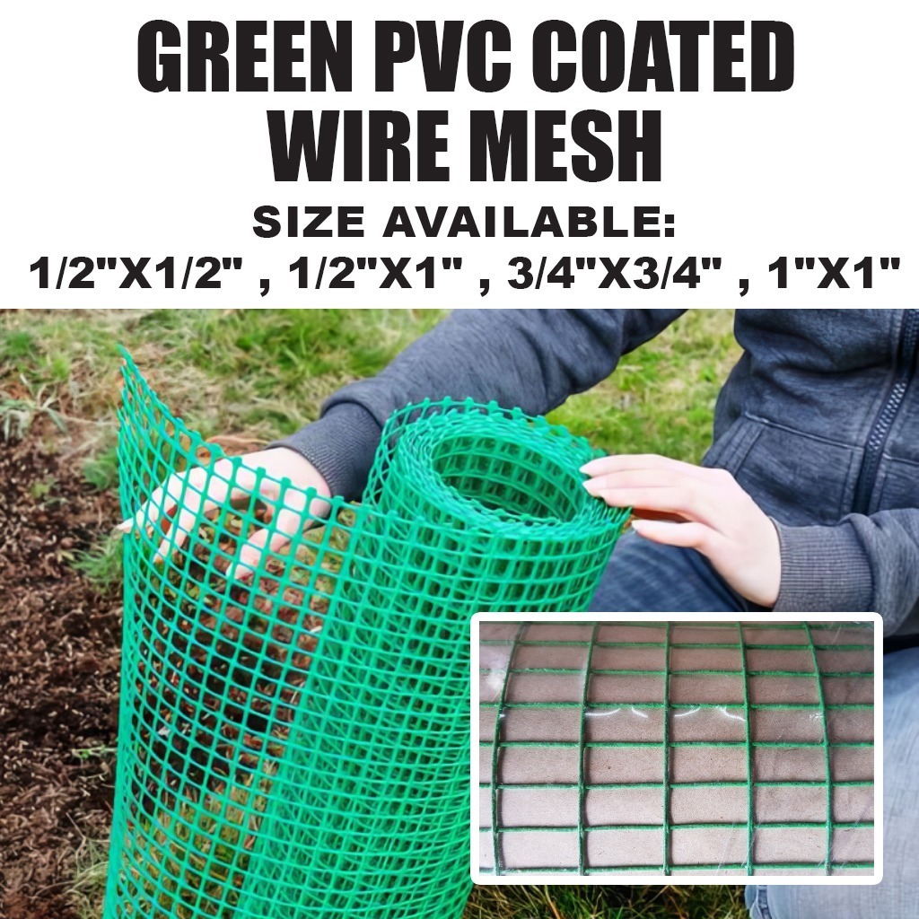 Green PVC Coated Wire Mesh Green Netting Dawai Getah Hijau Green PVC ...