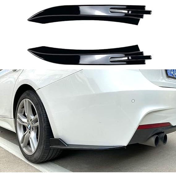 BMW F30 320i 328i 330i Rear Bumper Side Splitter Gloss Black B646 ...