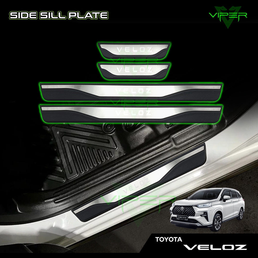 Toyota Veloz STAINLESS STEEL Side Sill Plate Door Step Cover Scuff ...