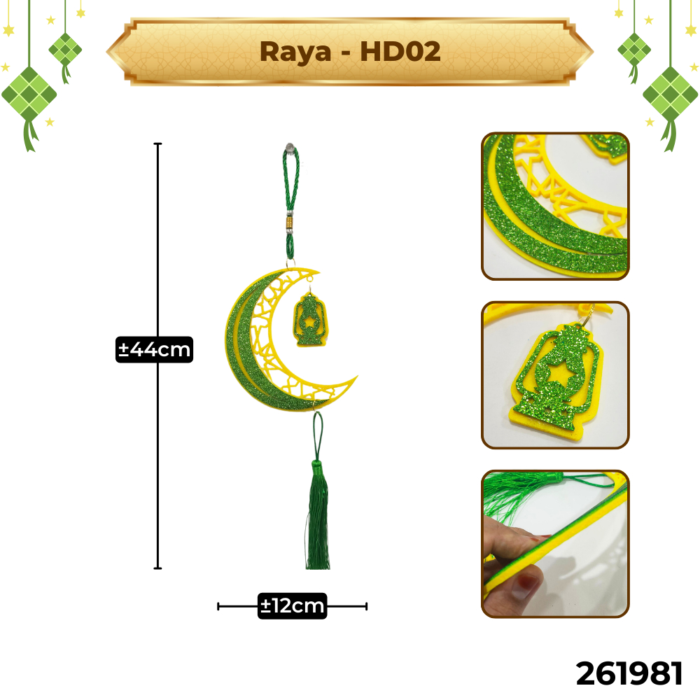 SUPERSAVE Hari Raya Wall Decoration Ceiling Glitter Hanging Deco Rumah ...