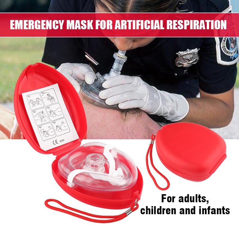 CPR MASK (Resuscitator Rescue) Emergency First Aid Car Rescue Breathing Mask Face Protect Mask ...