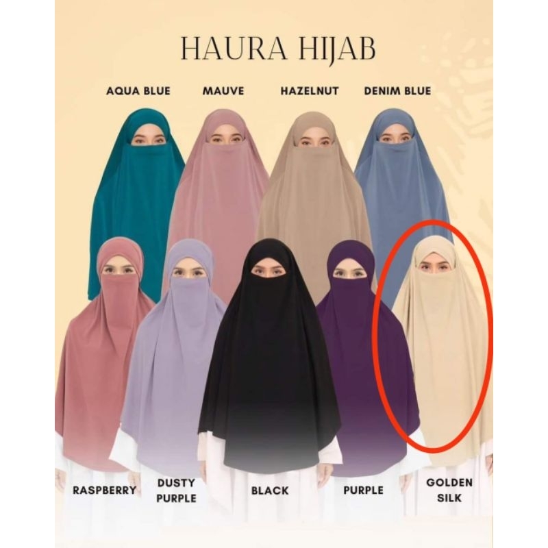 HAURA HIJAB HADRAMIYAH (COLOUR GOLDEN SILK) | Shopee Malaysia