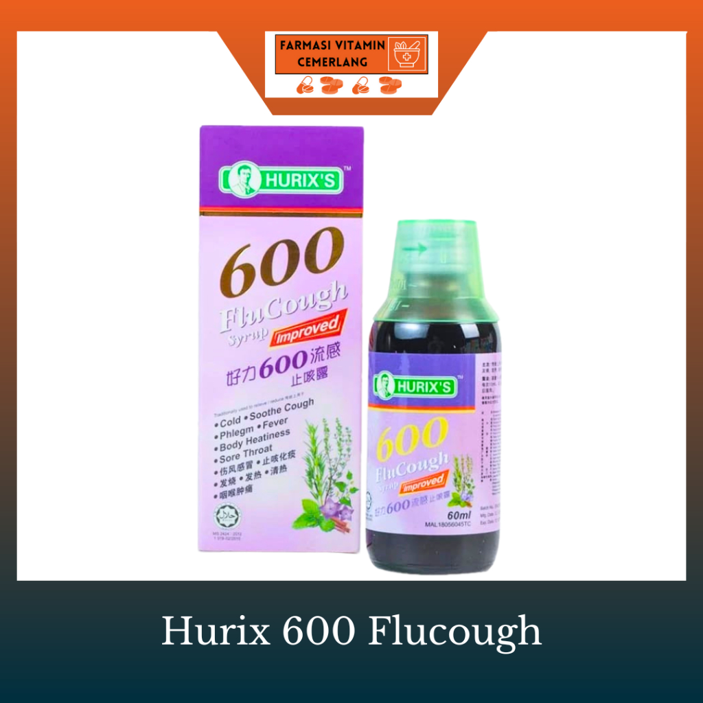 Hurix 600 Flucough Syrup - 60ml | Shopee Malaysia