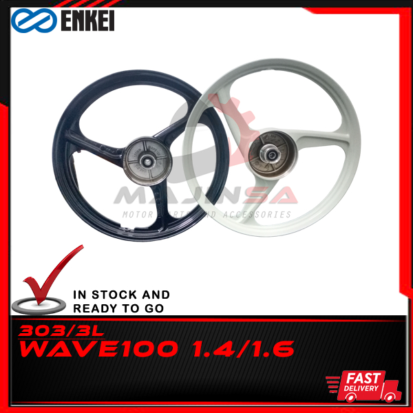 SPORT RIM ENKEI 3 BATANG FULL CHOP WAVE100 KILAT HITAM PUTIH 303 3L ...