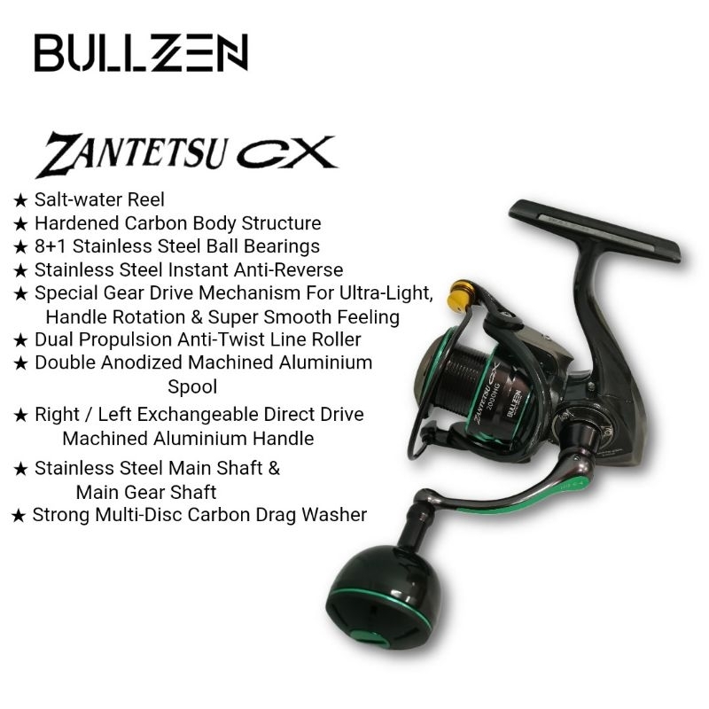 BULLZEN ZANTETSU CX SPINNING REEL | Shopee Malaysia