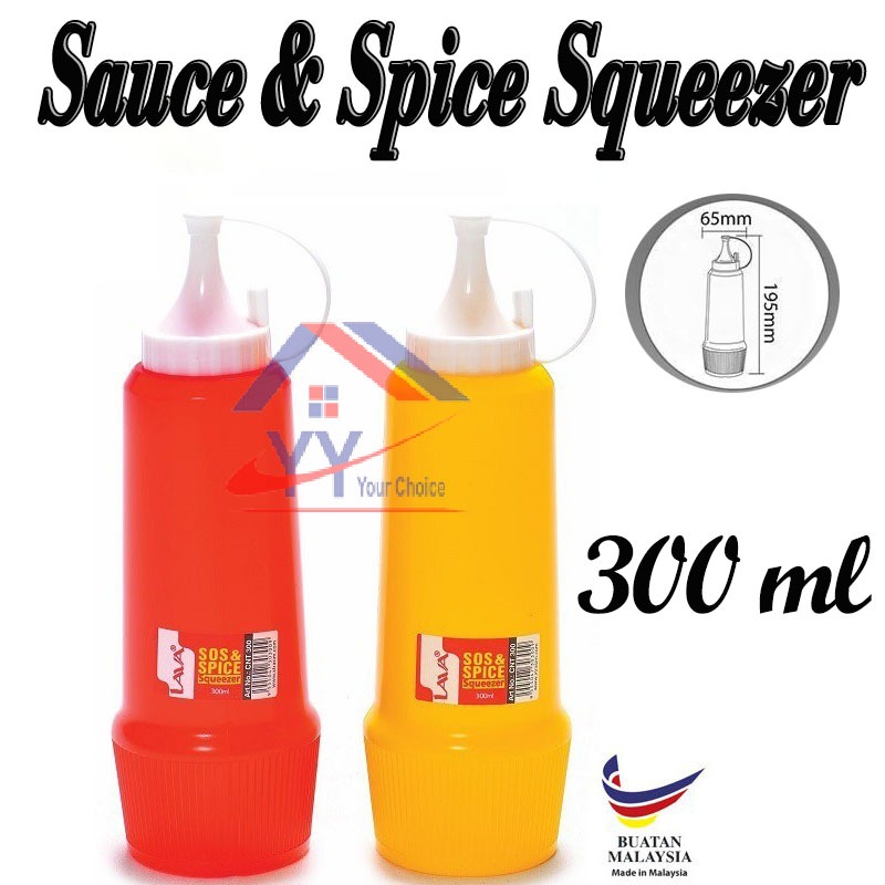 Sauce & Spice Squeezer Bottle(300ml)/Multipurpose Bottle Sos Cili ...