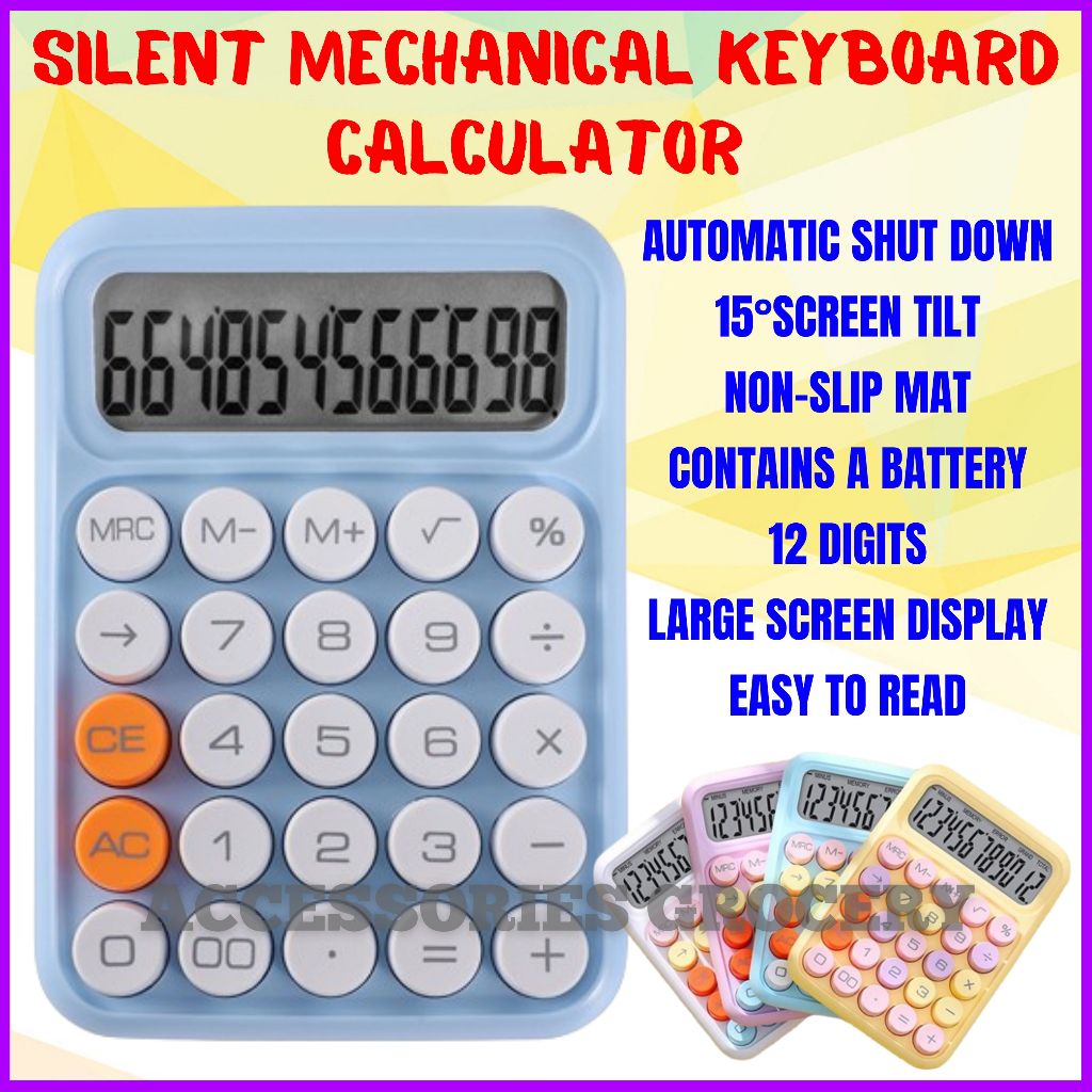 RZ-817 high-looking mechanical keyboard calculator portable 12-digit ...