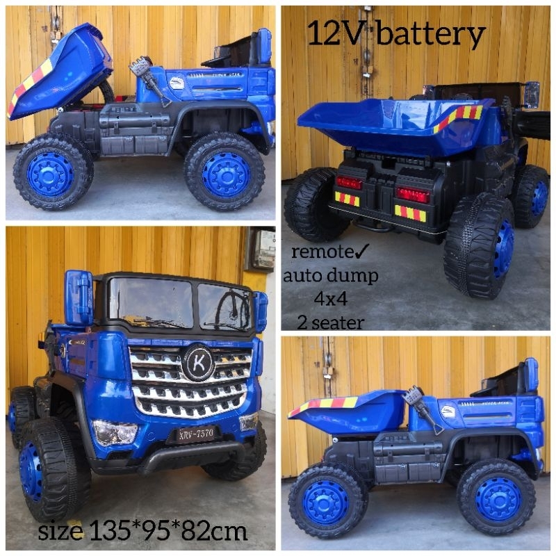 VVM: LORI BESAR BUDAK DUDUK 4X4 KIDS RIDE ON ELETRIC BIG DUMP TRUCK ...