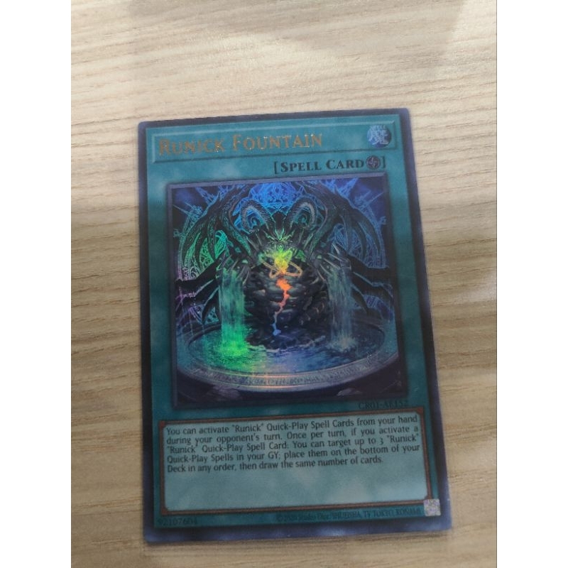 Yugioh: CR01-AE152 Runick Fountain (Ultra Rare) | Shopee Malaysia