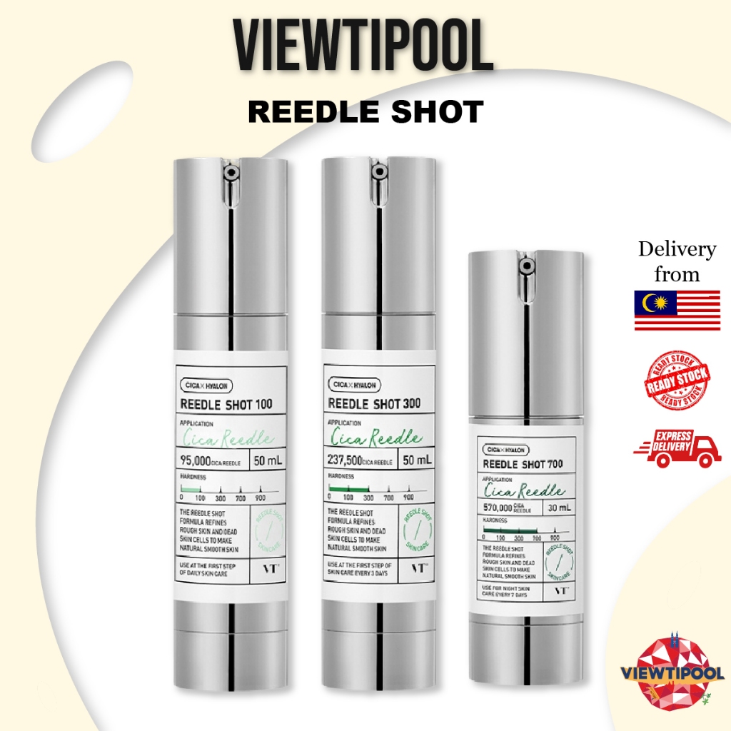 VT REEDLE SHOT 100 / 300 / 700 skin starter, skin absorption improvement Stok Tersedia Di ...