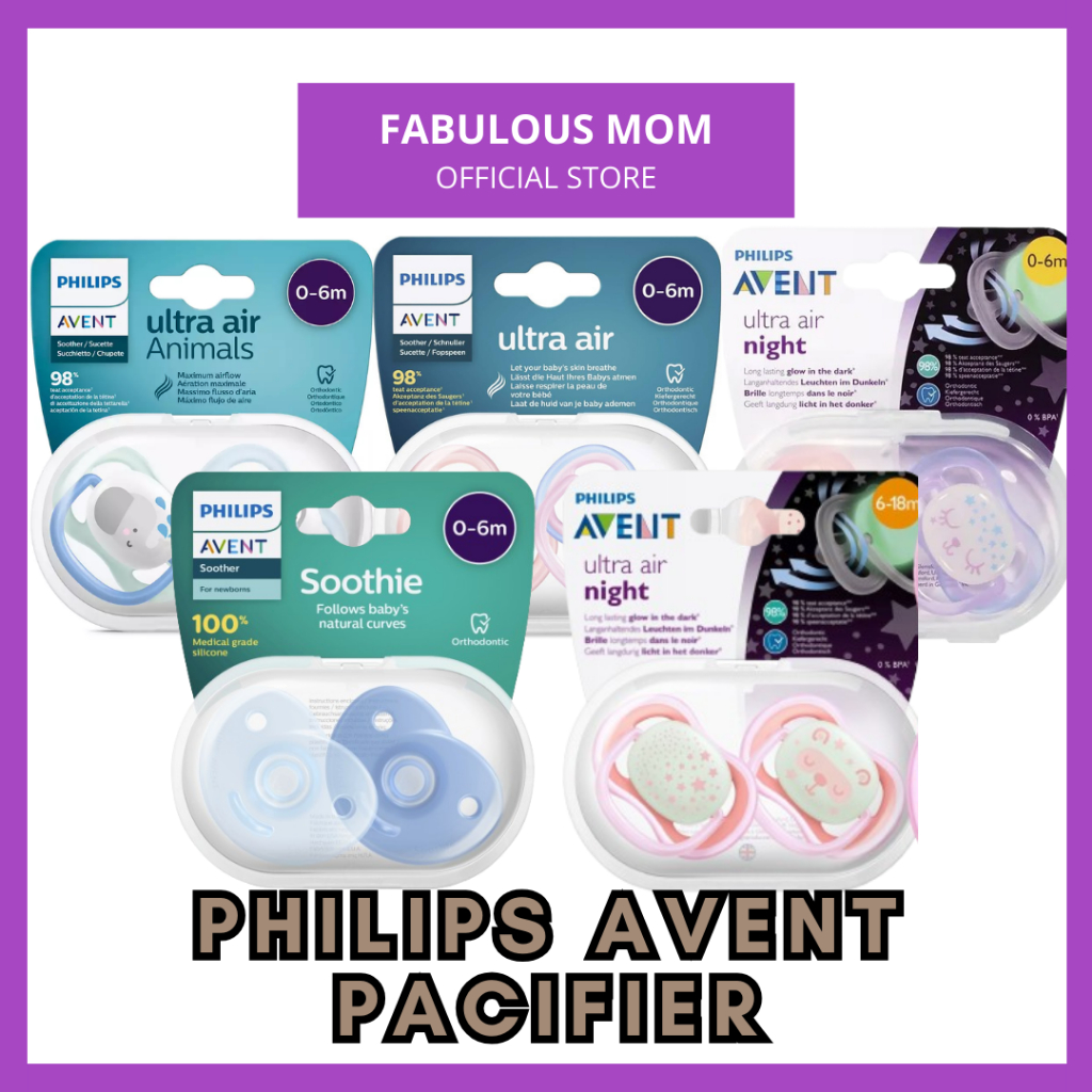 [PHILIPS] Avent Pacifier Ultra Air Animals Soothie Baby Pacifier ...