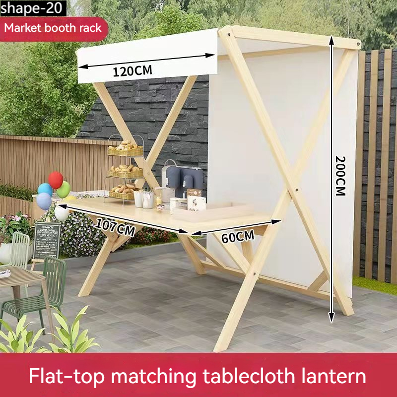 Solid wood display rack, mobile market stall, foldable outdoor shed ...