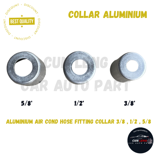 Aluminium AirCond Hose Fitting Collar ( 3/8 , 1/2 , 5/8 ) 1 PIECE ...