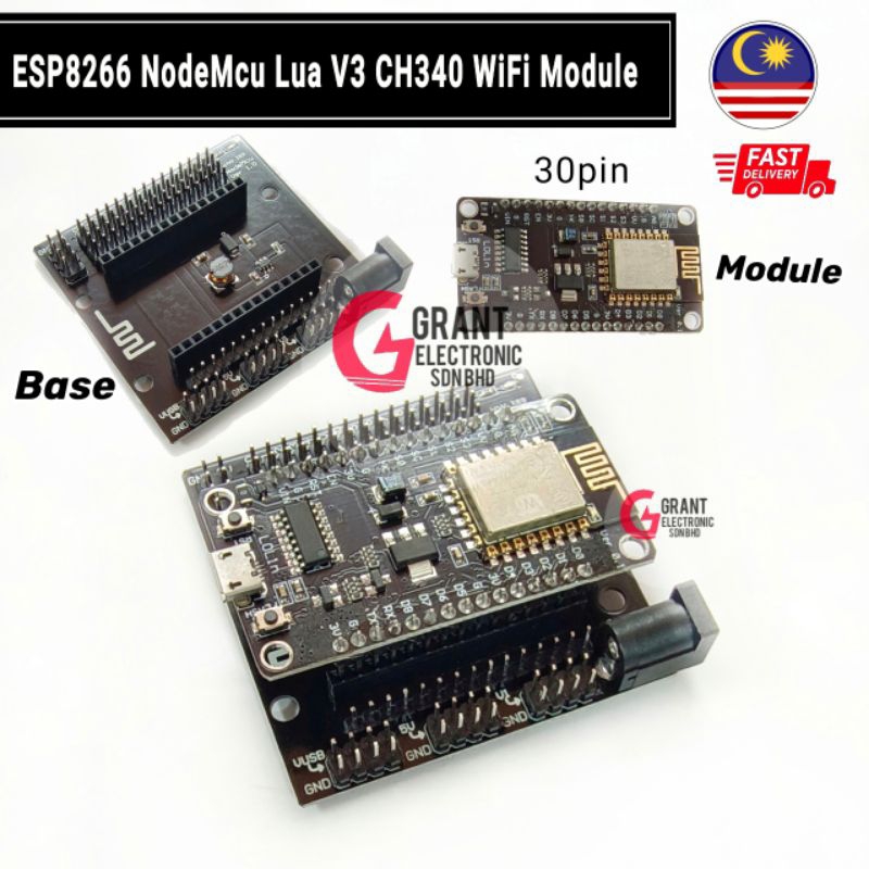 ESP8266 NodeMCU Lua V3 WiFi Module CH340 30pin | Shopee Malaysia ESP8266 NodeMCU Lua V3 WiFi Module CH340 30pin | Shopee Malaysia