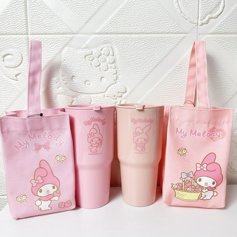 Moshi Moshi Thailand X Sanrio My Melody Bottle Cup with Bag Set ...