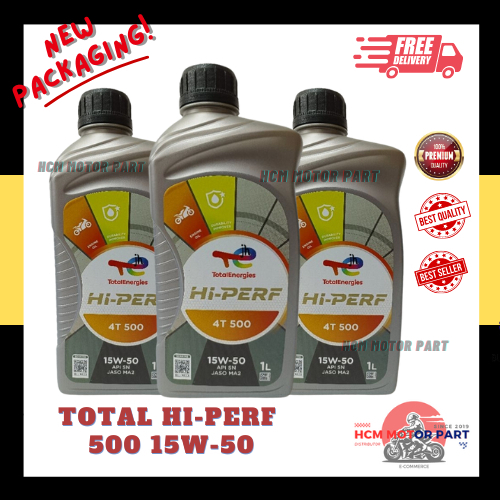 TOTAL HI-PERF SPECIAL 4T 15W-50 MOTORCYCLE ENGINE OIL 1 LITER STOCK ...