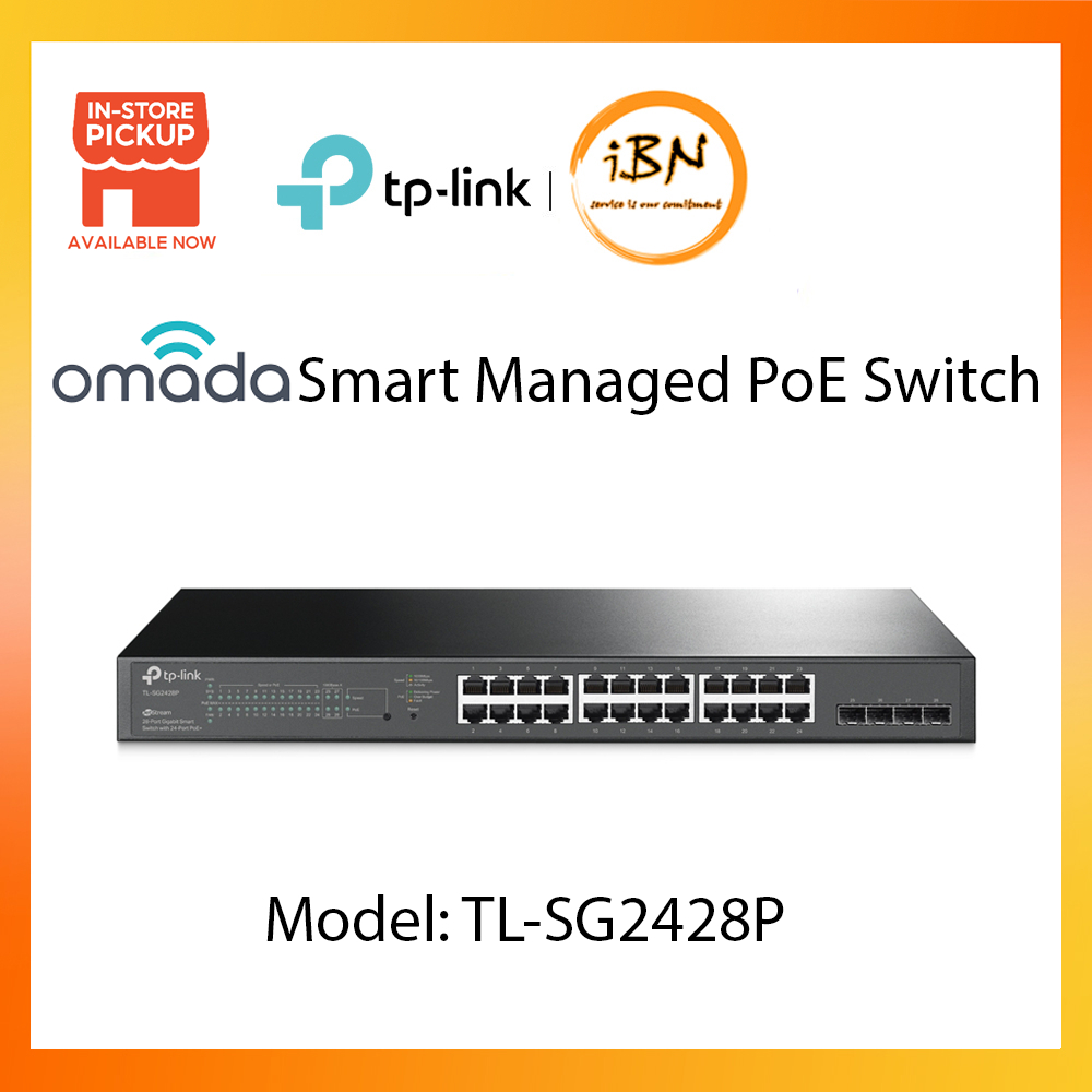 TP-Link TL-SG2428P JetStream 28-Port Gigabit Smart Switch with 24-Port ...