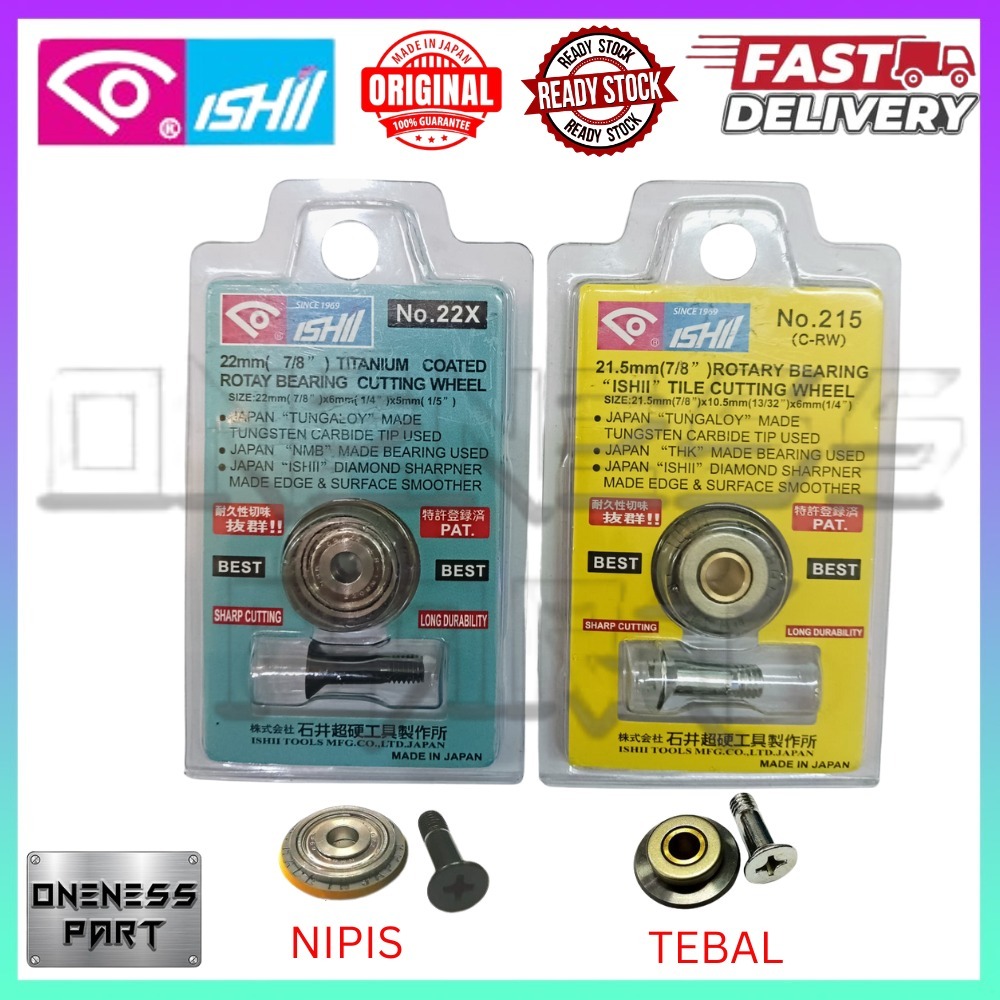 JAPAN ISHII NO.215 Tile Cutting Wheel / NO.22X Titanium Coated Cutting Wheel | Shopee Malaysia