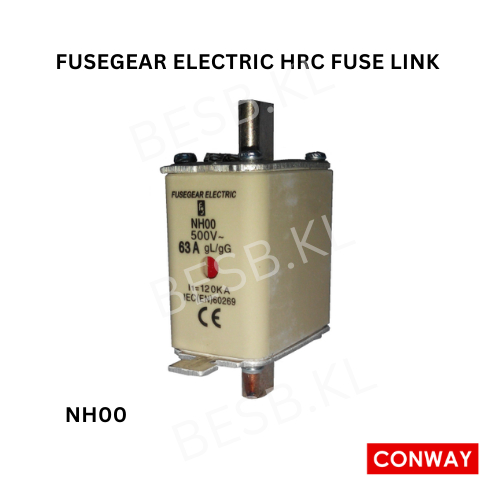Fusegear Electric HRC Fuse Link NH00 63A/100A 3-5 PER BOX | Shopee Malaysia