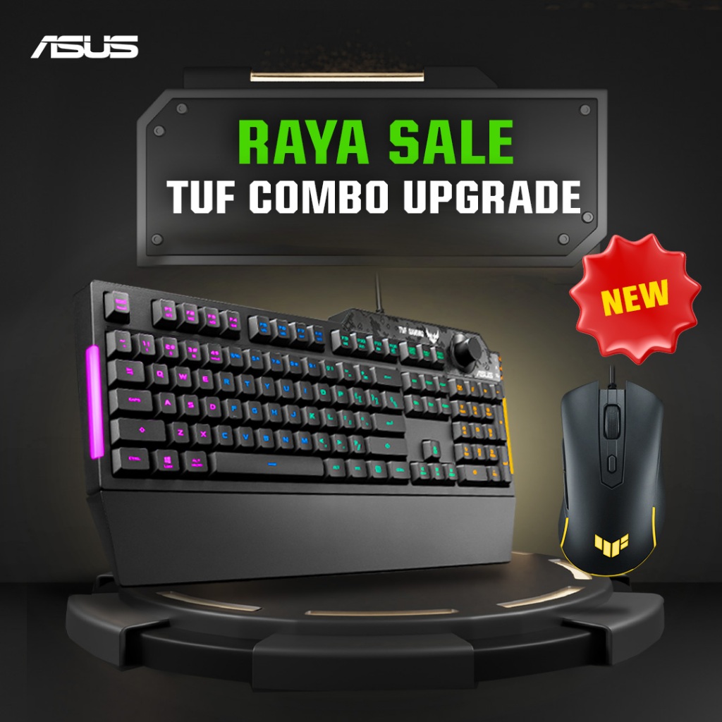 ASUS TUF Gaming Gear Combo TUF Gaming Mouse M3 and TUF Gaming Keyboard ...