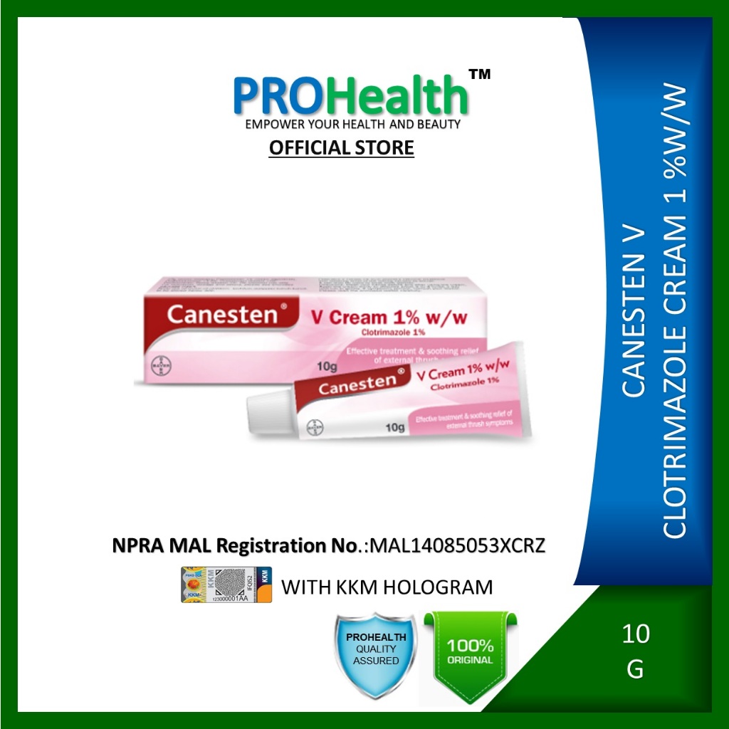 Canesten V Cream 1% For External Thrush Treatment (10g) EXPIRY:11/2026 ...