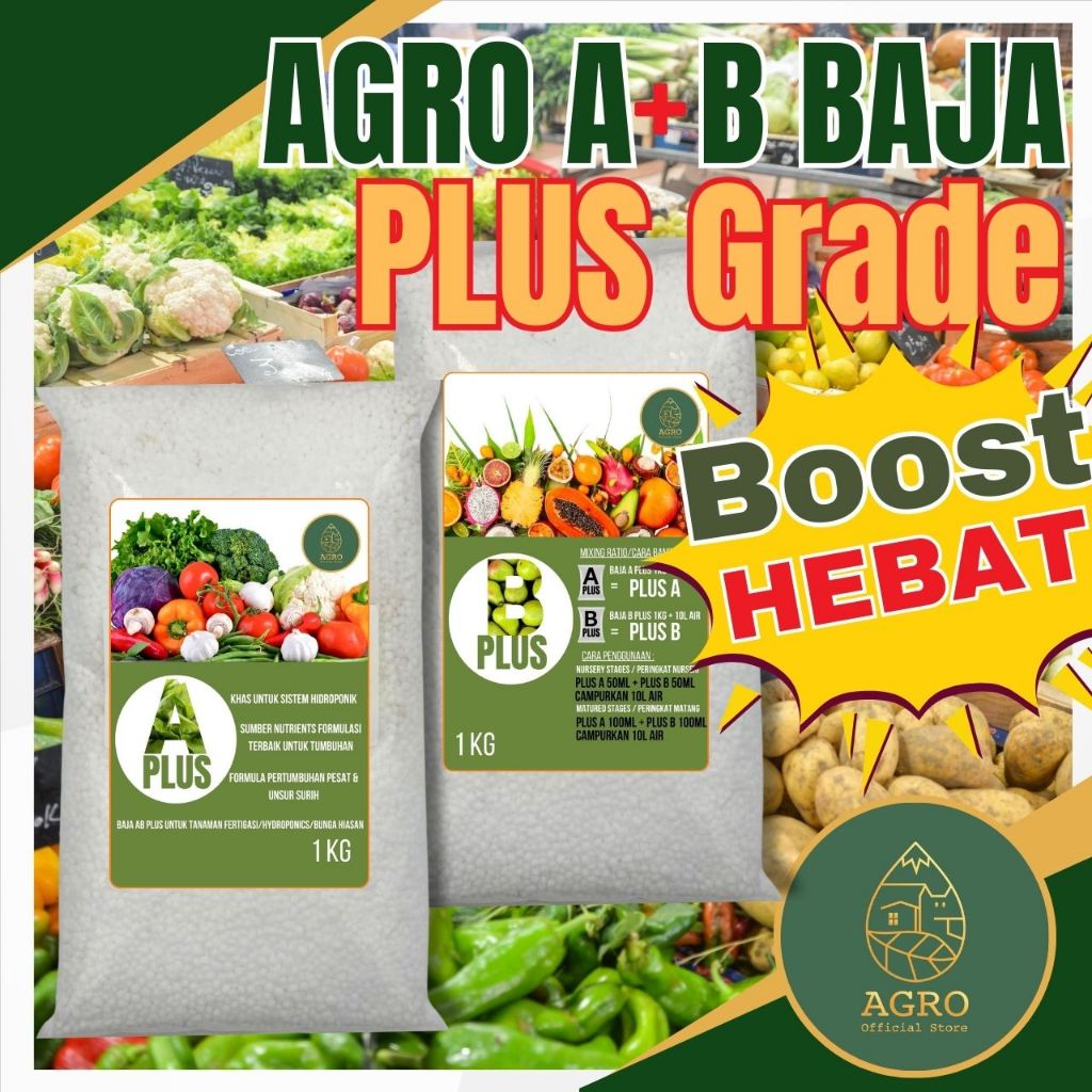 Agro Baja AB 2kg AB Fertilizer Paksa Gemok Untuk Fertigasi dan ...