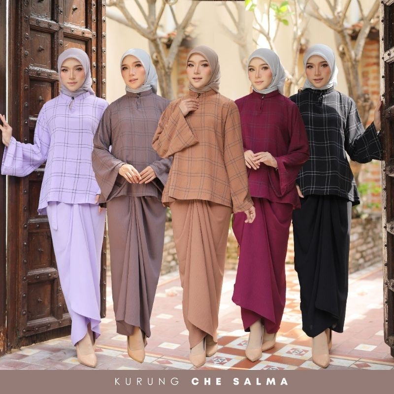 Baju Raya 2024 - Kurung Che Salma Kain Pario Ironless By Ellle Zahraa ...