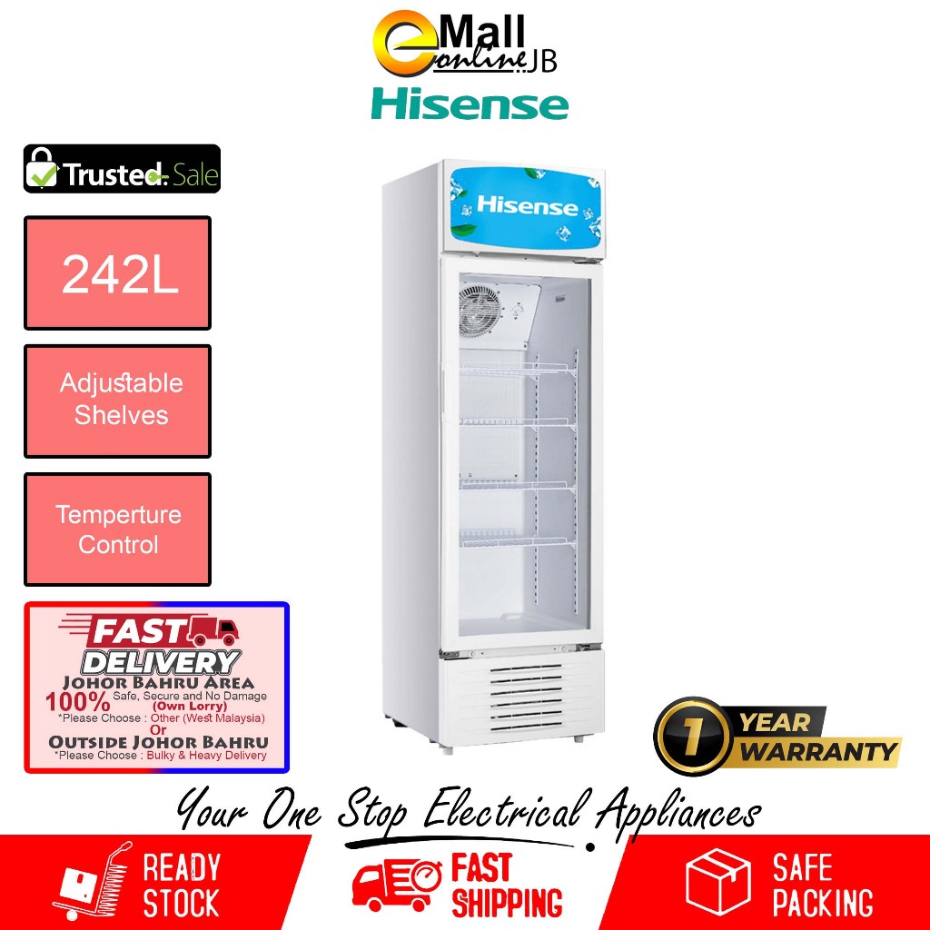 Hisense Showcase Chiller 242L HSC242FLH | Fridge | Shopee Malaysia