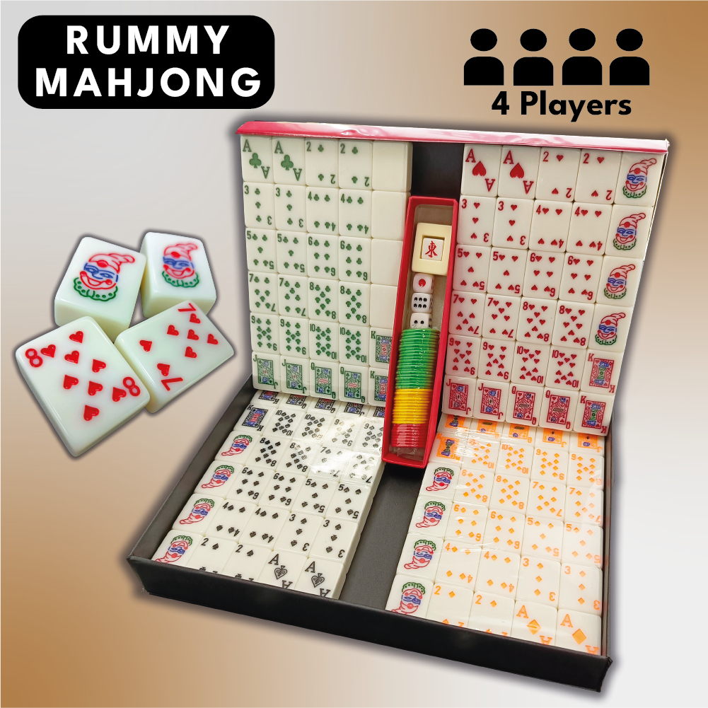 Ready Stock Mahjong set 麻將 4人 3人 4 players (168 tiles) 3 players (88 ...