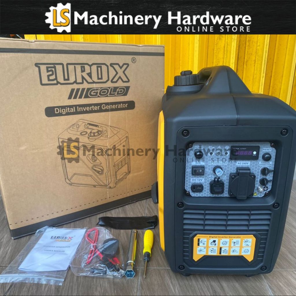 EUROX Gold JI2300E 4-Stroke 2300W Portable Inverter Silent Generator with Electric Start - 6 ...