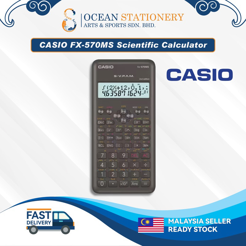 CASIO FX-570MS Scientific Calculator 100% original | Shopee Malaysia