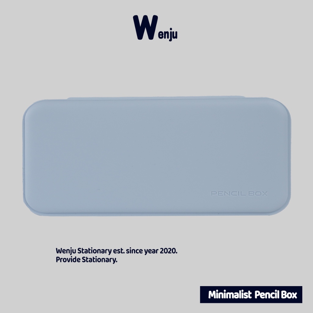 WENJU | Macaron Pencil Box Korean Style (Blue) | Shopee Malaysia