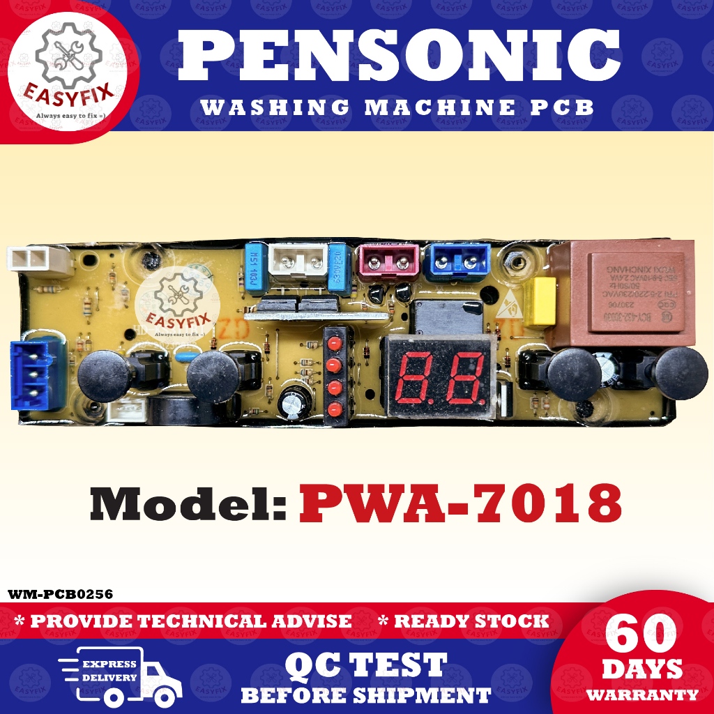 PWA-7108 PENSONIC WASHING MACHINE PCB BOARD (CONTROL BOARD) PWA7108 PWA ...