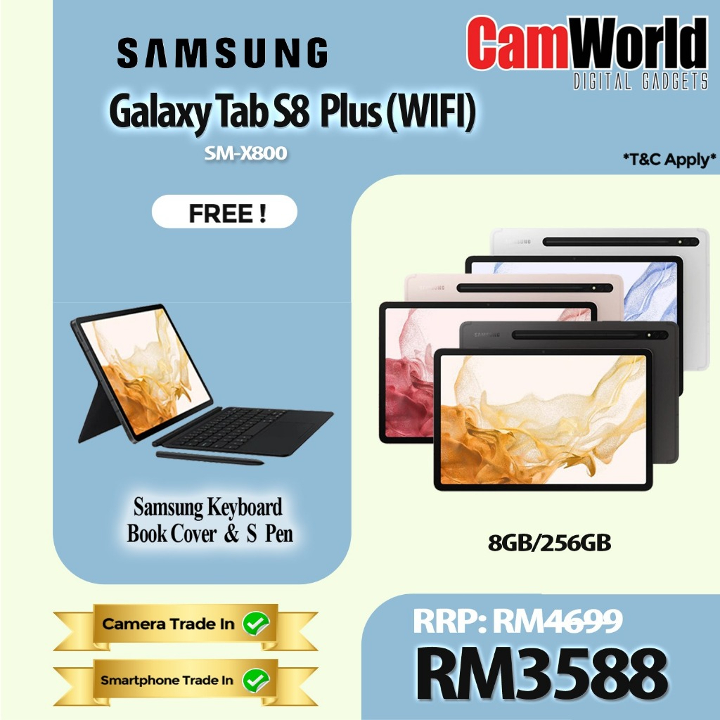 Samsung Galaxy Tab S8 S8 Plus Sm X800 8gb 256gb Packages