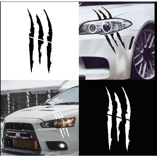 car sticker Monster Claw mark body bumper door civic head lamp alza ...