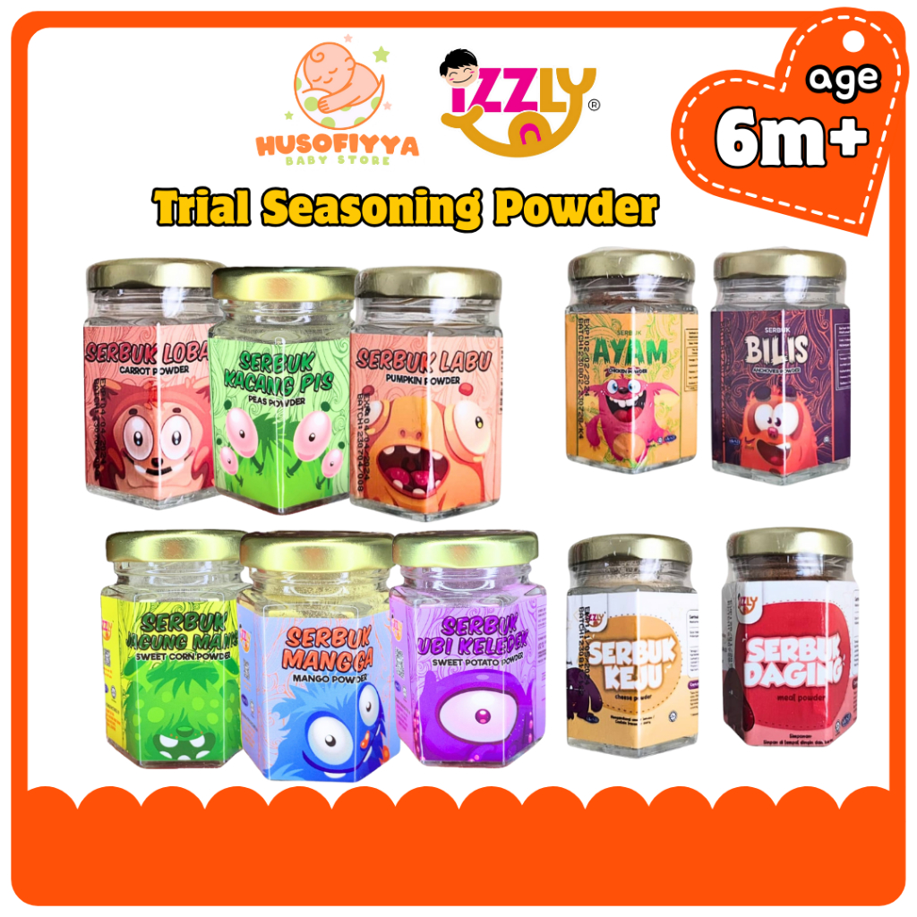 IzzlyBaby Food Seasoning Trial Set / Serbuk perasa makanan bayi ...