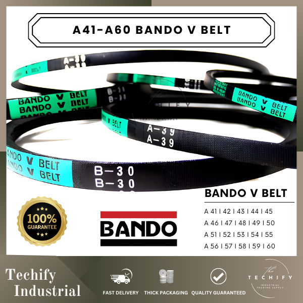 BANDO A41 to A60 V BELT A41 A42 A43 A44 A45 A46 A47 A48 A49 A50 A51 A52 A53 A54 A55 A56 A57 A58 ...