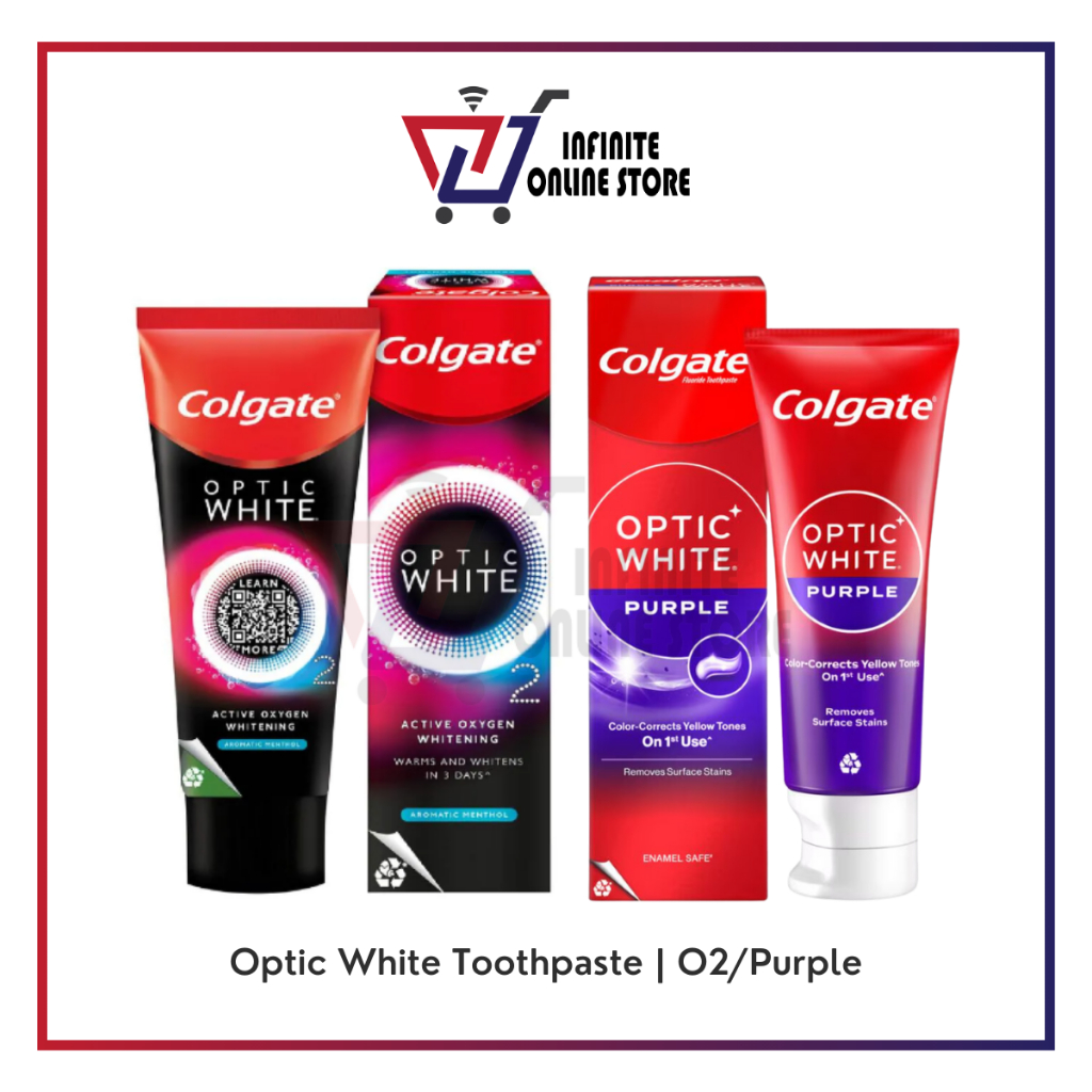 Colgate Optic White Toothpaste (O2 Active Oxygen Whitening Aromatic ...