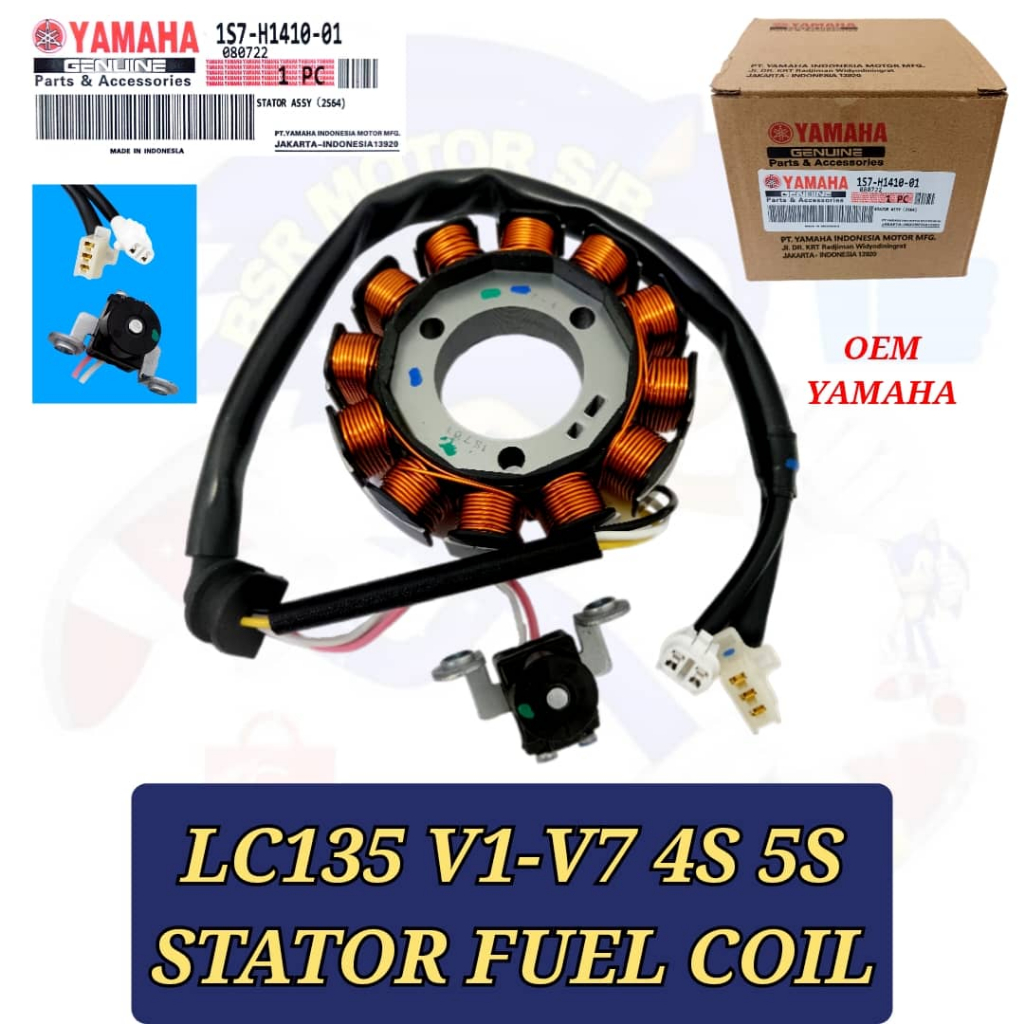 OEM YAMAHA 1S7 LC135 V1 V2 V3 V4 V5 V6 V7 4S 5S OLD NEW LC FUEL COIL MAGNET FUSE STATOR BAWAH ...