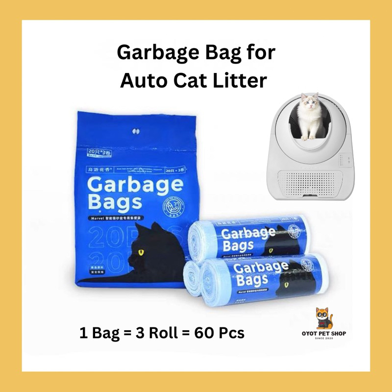 Garbage Bag Cat Toilet Litter Box Liners Large Disposable Plastic Najis ...