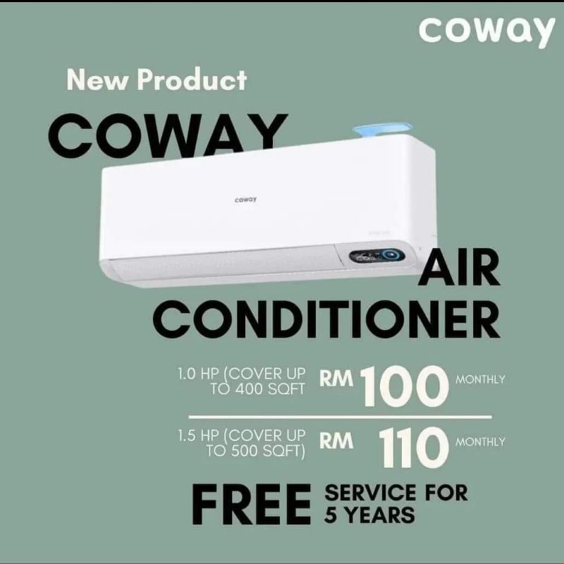 Aircond Coway Inverter 5 Star Energy Saving [bulanan rm100] | Shopee ...