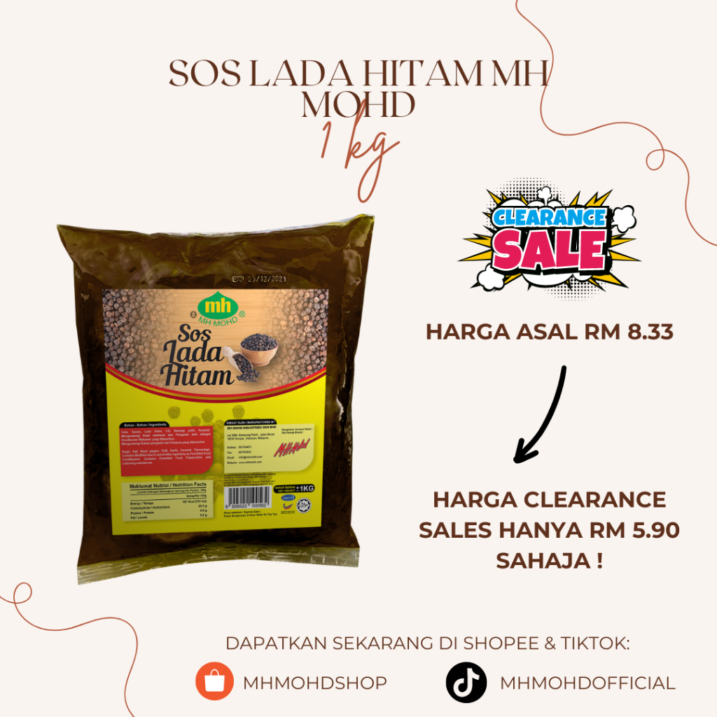 Sos Lada Hitam MH Mohd 1kg | Shopee Malaysia