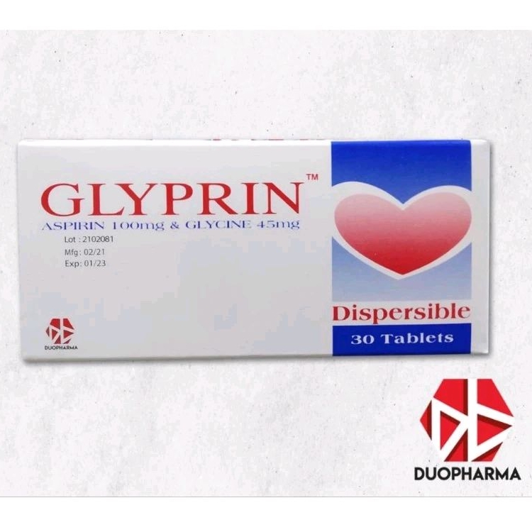 Duopharma Glyprin Aspirin 100mg & Glycine 45mg 30's ( exp 7/24 ...
