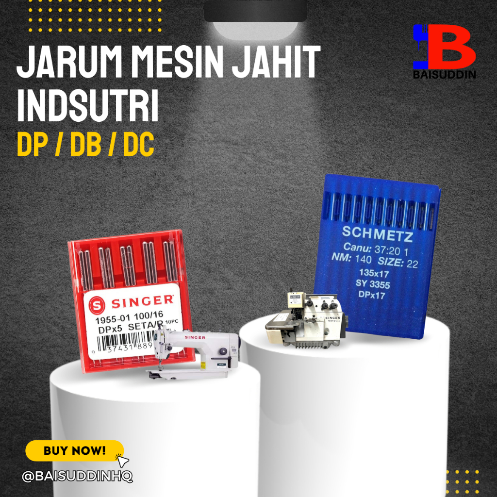 [ORIGINAL] Jarum Mesin Jahit Industri Lurus dan Tepi / Sewing Machine Needle Highspeed | Shopee ...