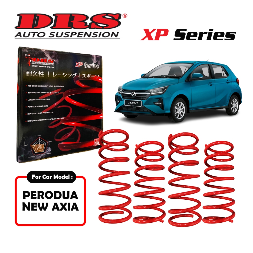 🔥DRS XP SERIES LOWERD SPORT SPRING PERODUA AXIA 2023+ | Shopee Malaysia