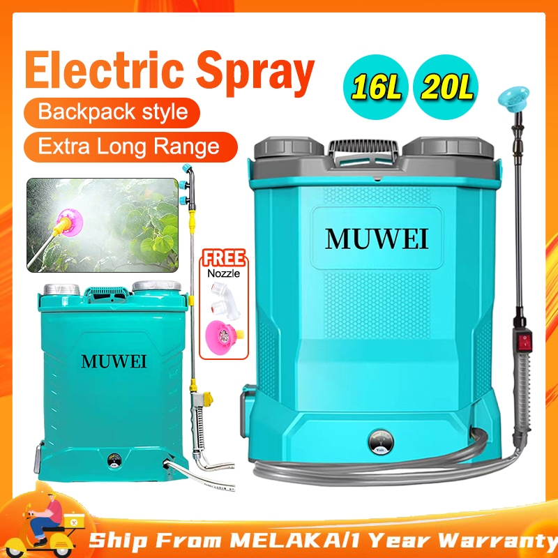 16L/20L Knapsack Battery Sprayer Pump Pam Racun Bateri Electric ...